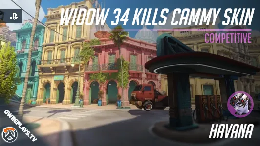 Widow 34 kills Cammy skin | OWReplays — Share Overwatch 2 Replay Codes