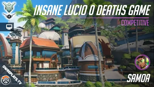 Insane Lucio 0 deaths game | OWReplays — Share Overwatch 2 Replay Codes